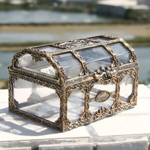 Wicked Silk | Accents | Clear Vintage Treasure Chest Jewelry Box Pirate ...